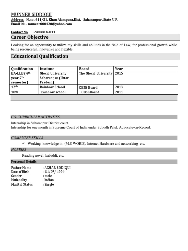 Muneer Resume | PDF