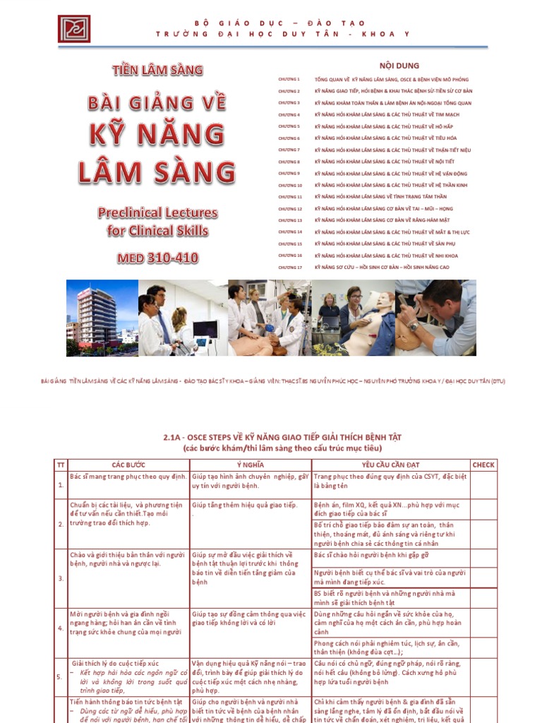 Osce Steps & Check Sheets of Clinical Skills | PDF