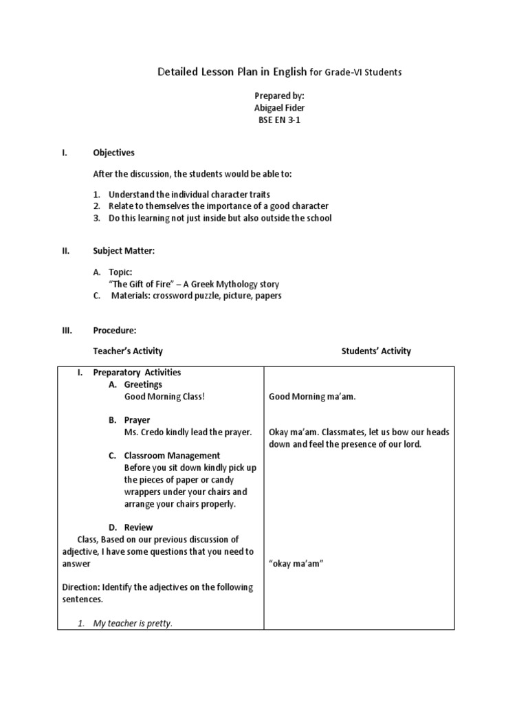 Detailed Lesson Plan PHILO | Lesson Plan