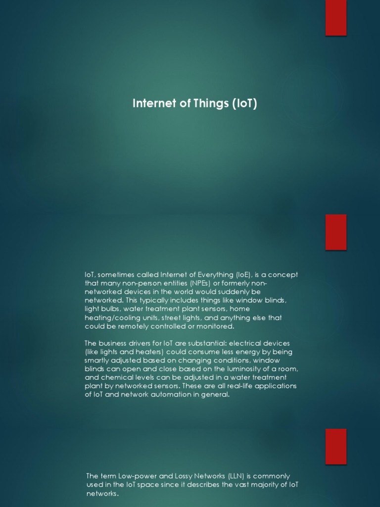 Internet of Things (Iot) | PDF | Internet Of Things | Gateway ...
