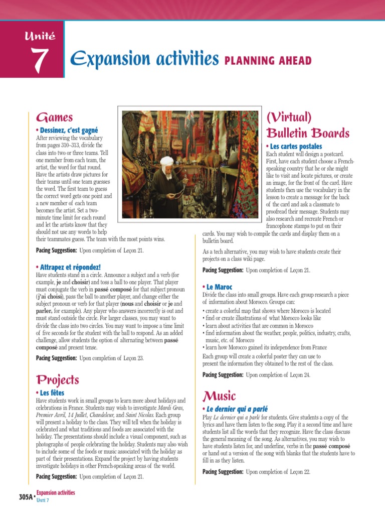 Te Unit7 PDF | PDF | Scrapbooking | French Language
