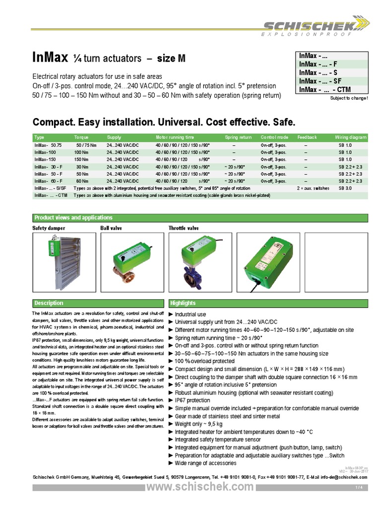 75Nm Electrical InMax 50.75 S MDX | PDF | Switch | Hvac