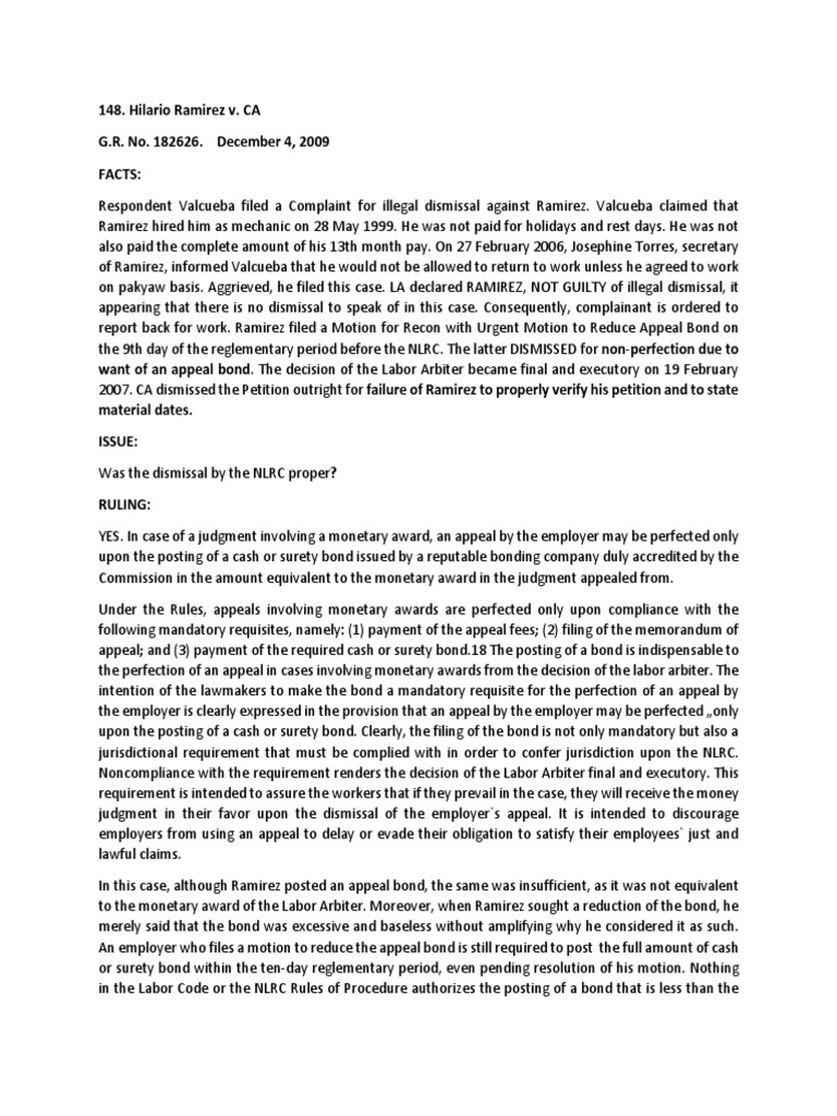 Hilario Ramirez v. CA | PDF | Surety Bond | Arbitration