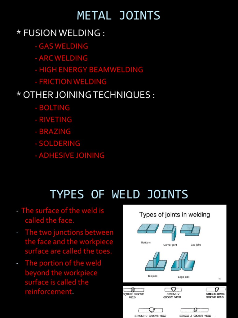 Metal Joining Techniques Explained | PDF | Home & Garden | Science ...