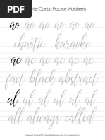 Brush Lettering Practice Sheets PDF | PDF