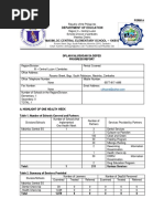 School Health Examination Card For Elementary | PDF | Human Tooth ...