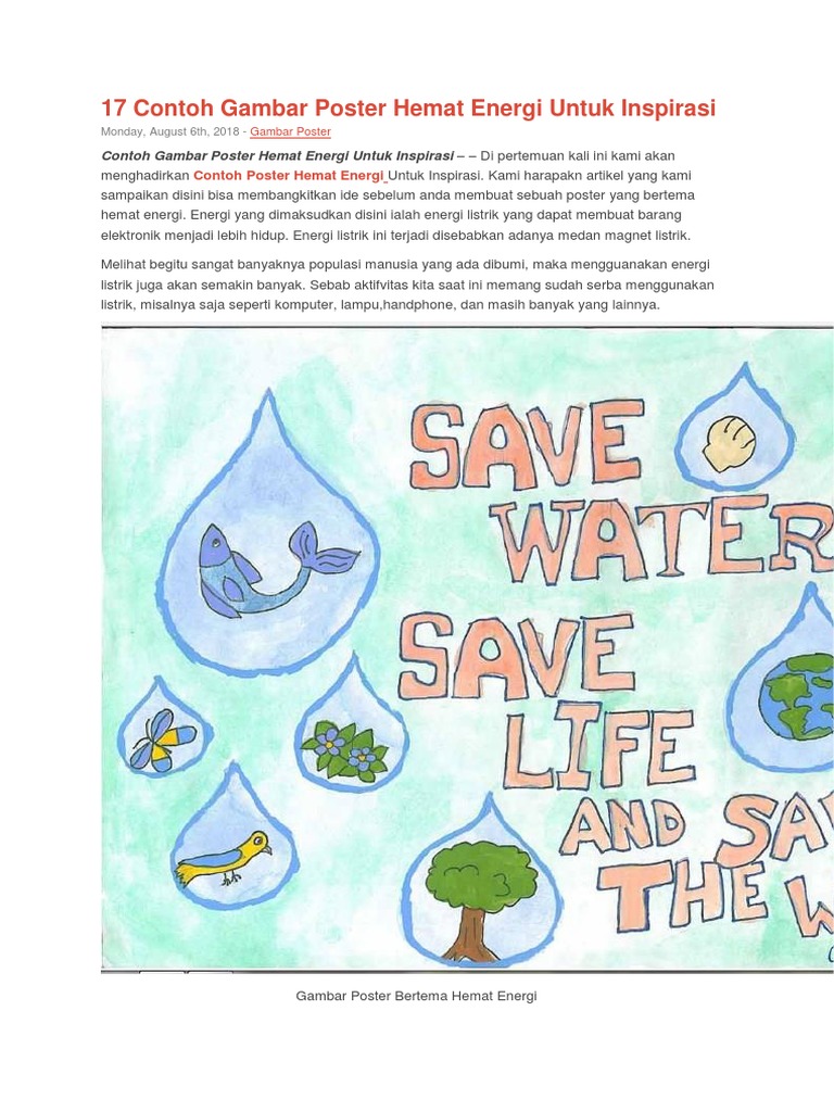 Poster Hemat Energi Kreatif | PDF