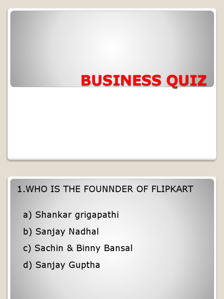 Business Quiz | PDF | Walmart | Business