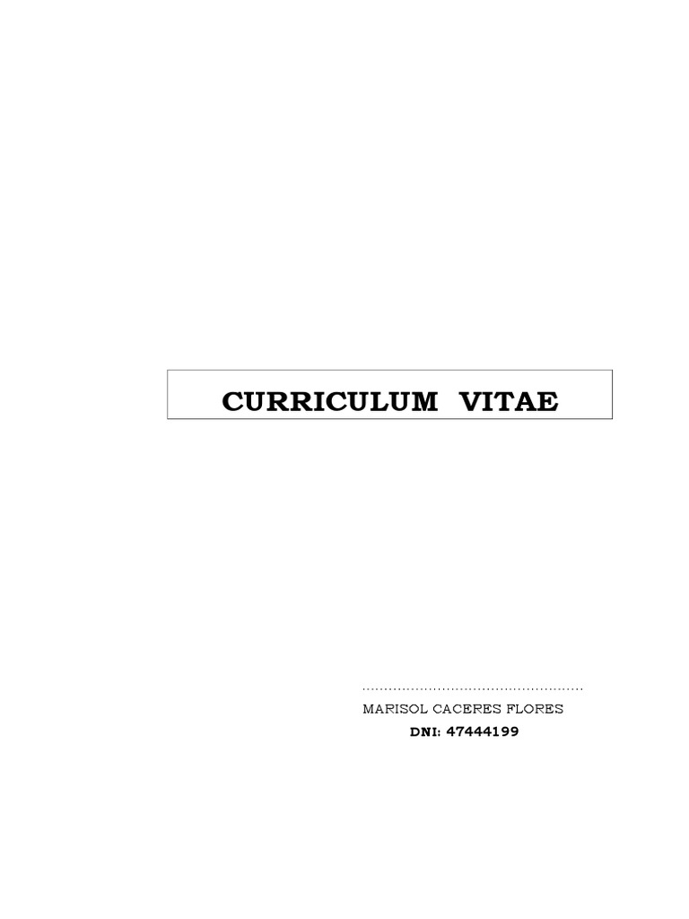 CV Marisol | PDF | Modificación de comportamiento | Educación avanzada