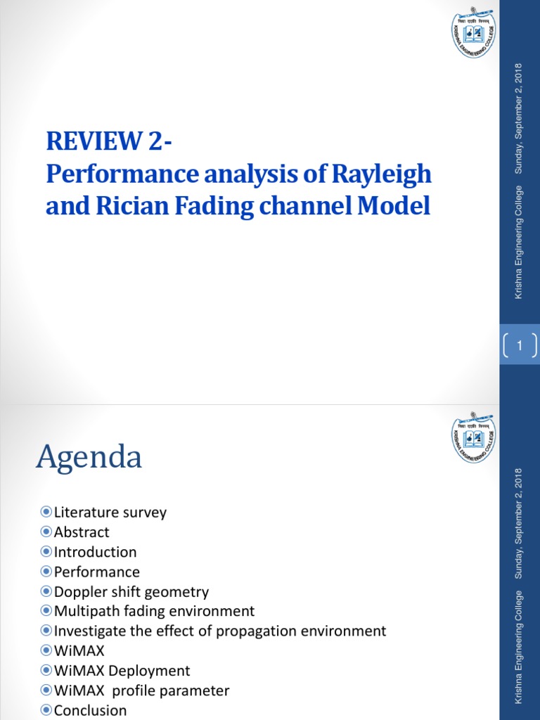 Performance Analysis of Rayleigh and Rician Fading | PDF | Orthogonal Frequency Division ...