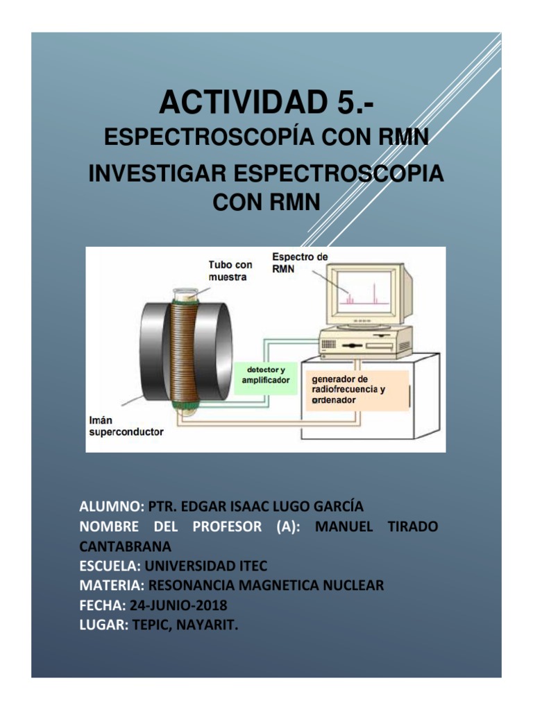 Espectroscopia de RMN: Fundamentos y Aplicaciones | PDF | Resonancia ...