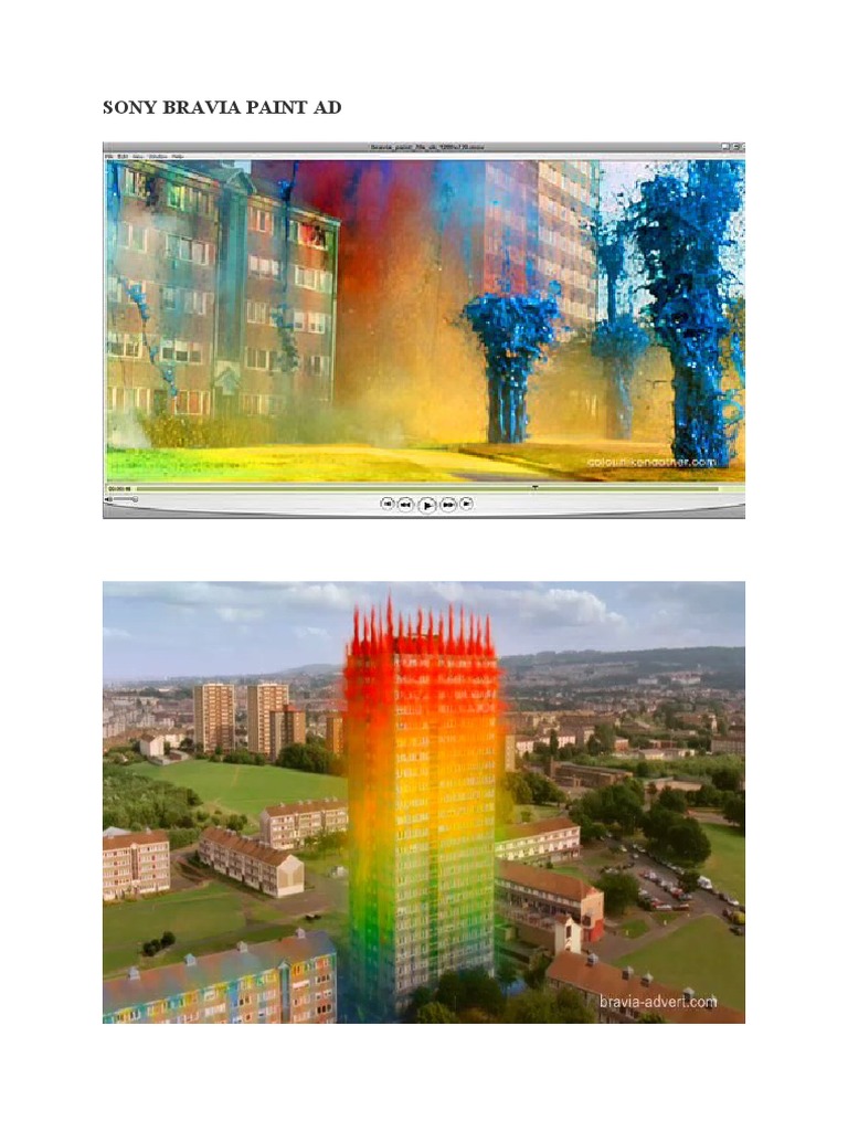Sony Bravia Paint Ad Unveiled | PDF | Home & Garden
