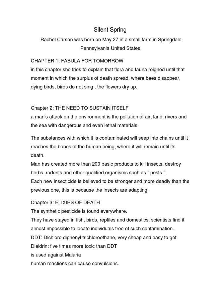 Silent Spring | PDF | Insecticide | Ddt