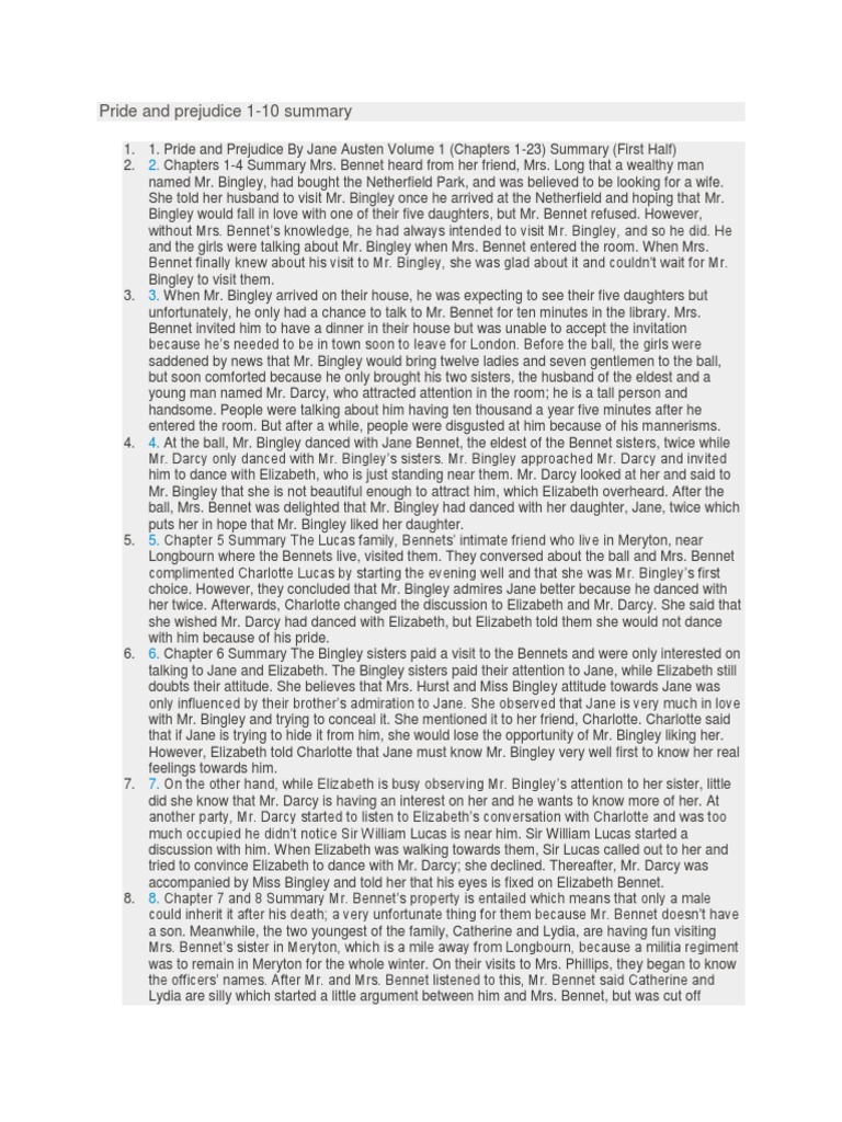 Pride and Prejudice 1 | PDF | Pride And Prejudice | Mr. Darcy