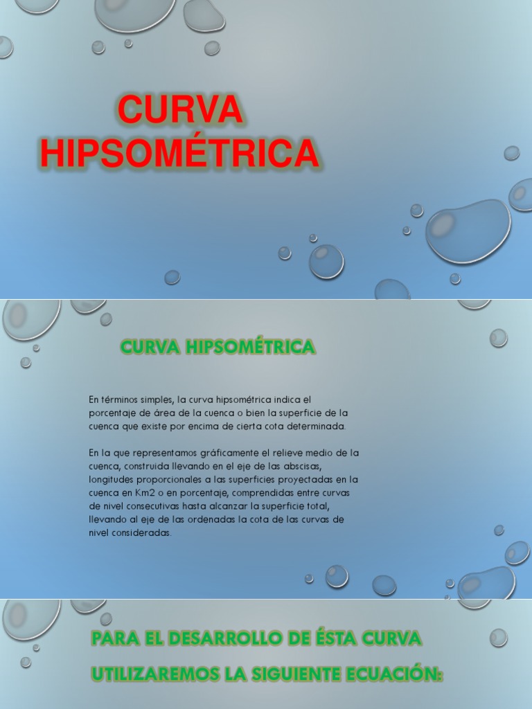 Curva Hipsometrica | PDF