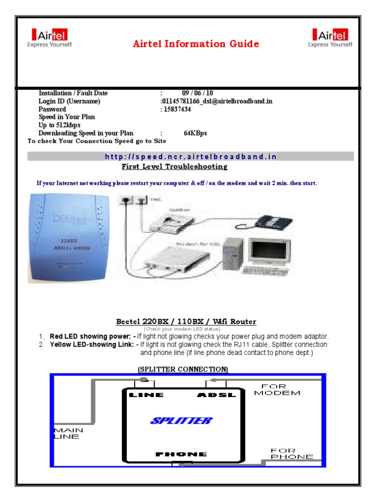 Airtel Information Guide | PDF | Wi Fi | Modem