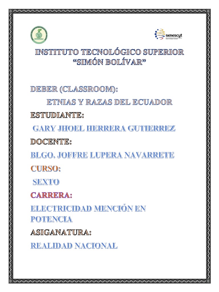 Etnias y Razas Del Ecuador | PDF | Ropa | Ecuador