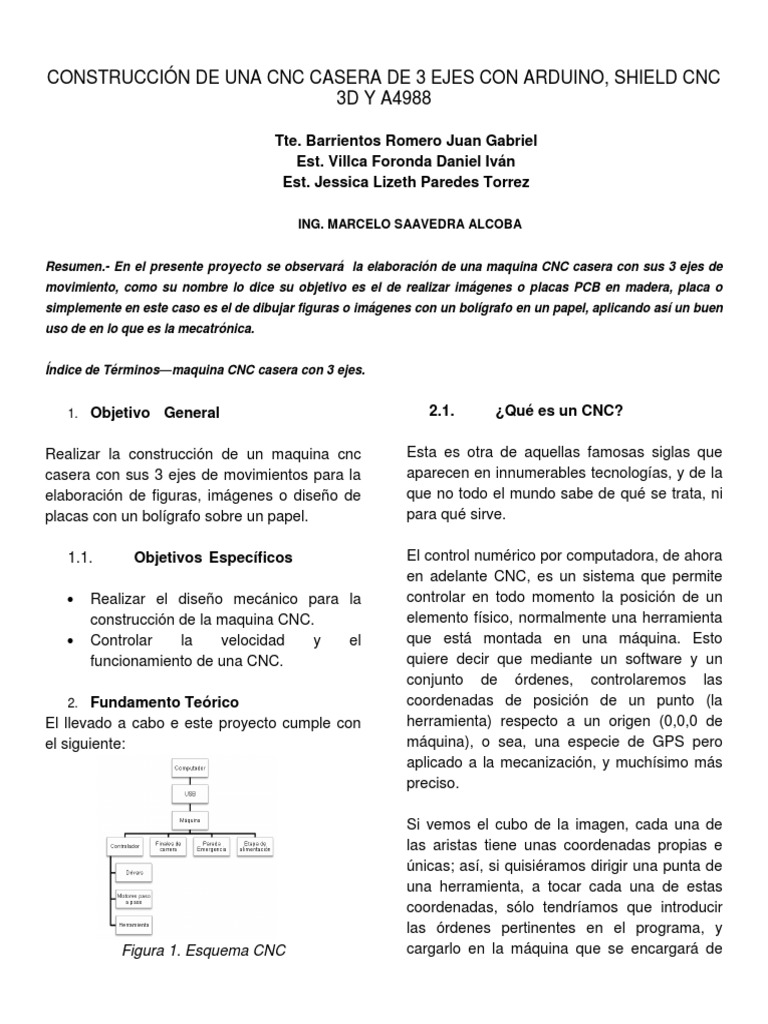 CNC Casera | PDF | Control numerico | Arduino