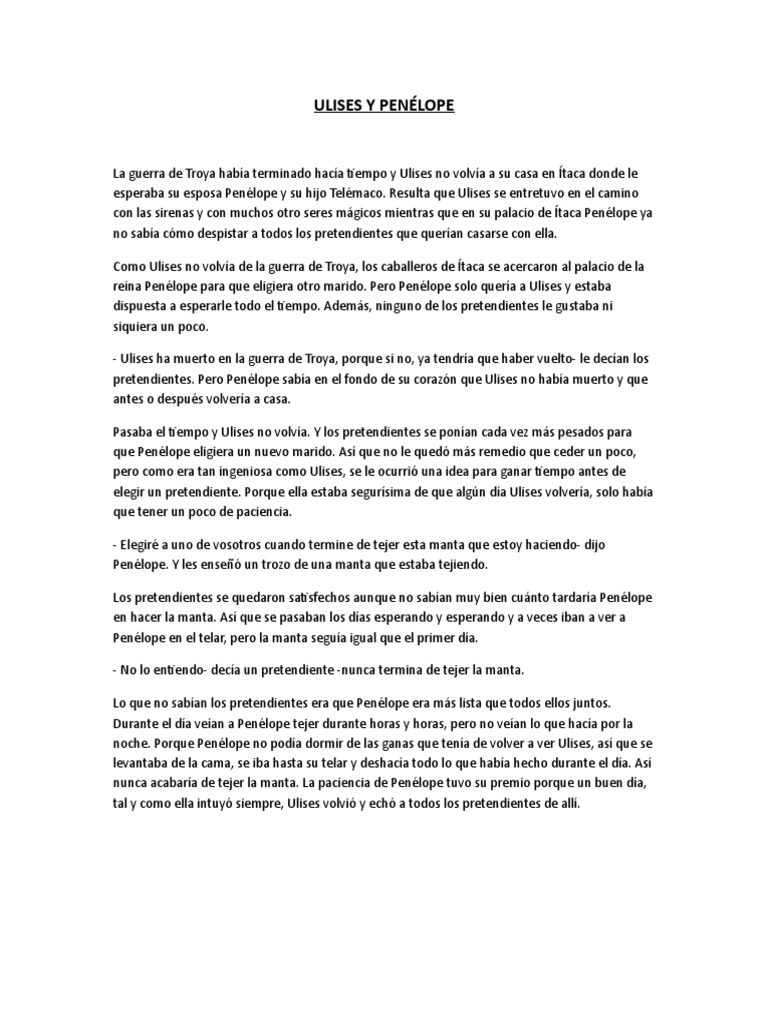 El ingenio de Penélope y Ulises | PDF | Clásicos