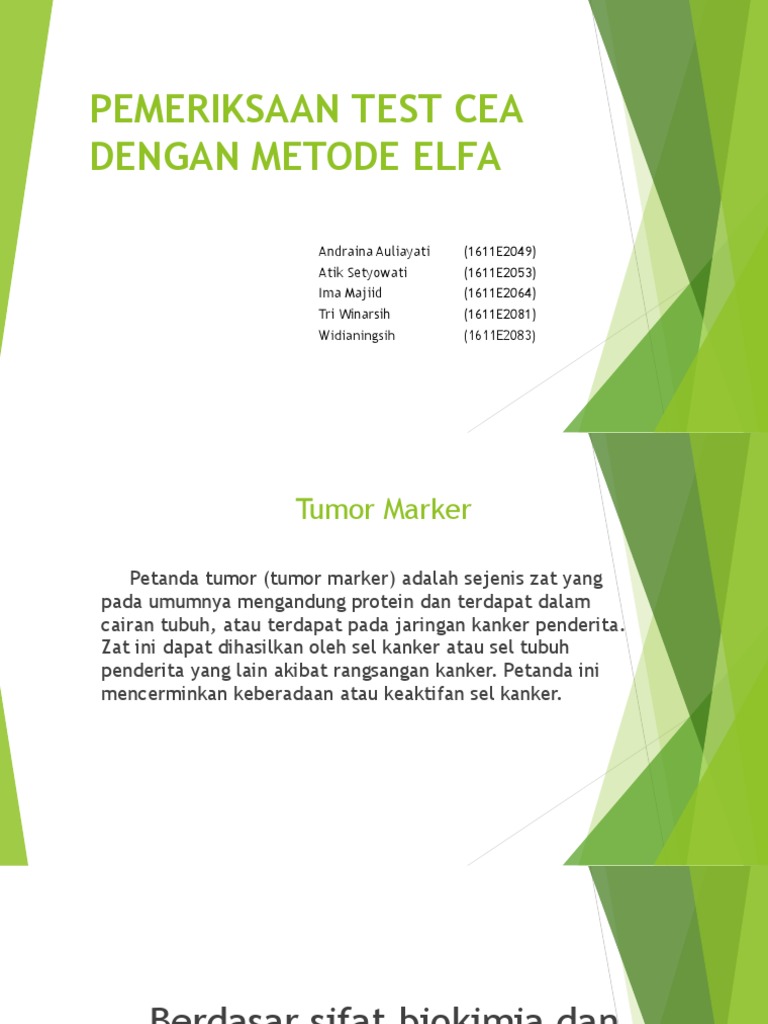 Pemeriksaan Test Cea Dengan Metode Elfa | PDF