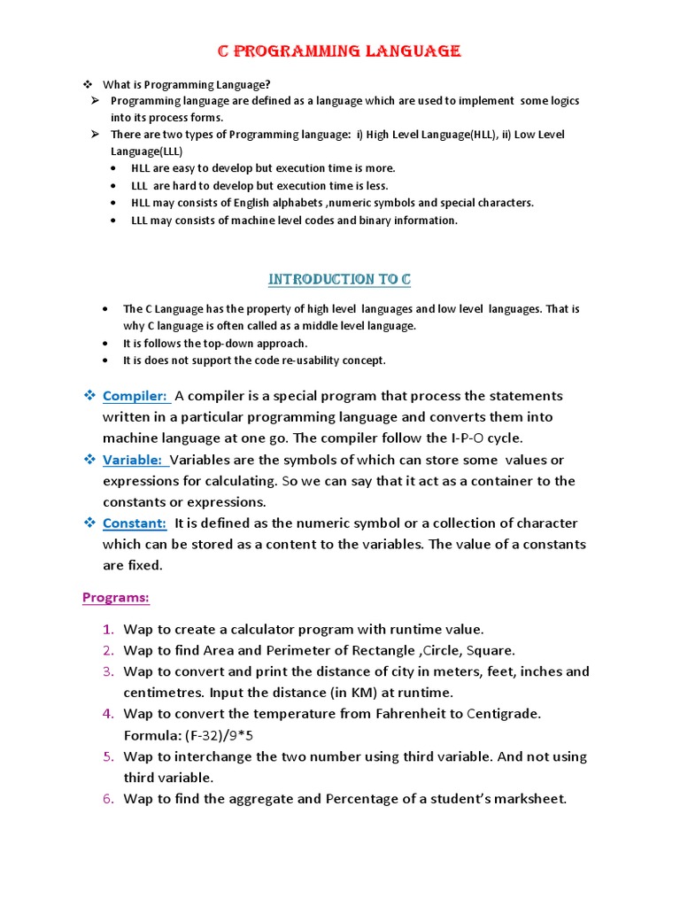 Basic C Program | PDF | Programming Language | C (Programming Language)
