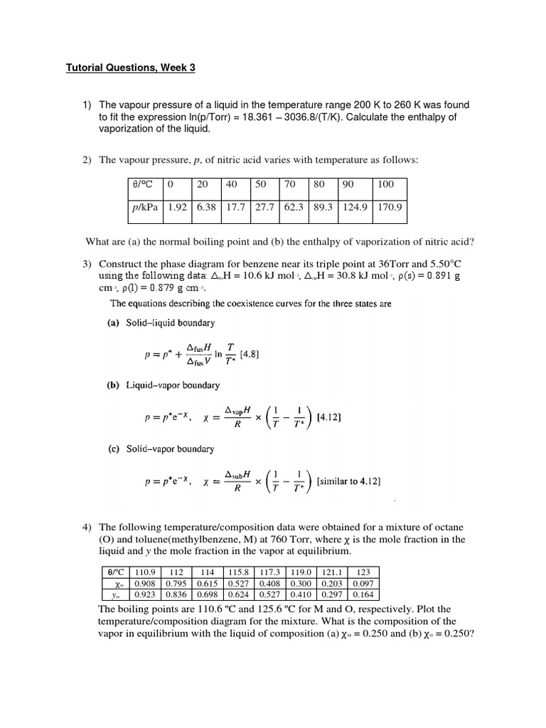 Tutorial Problems Week 3 | Download Free PDF | Oxygen | Materials Science