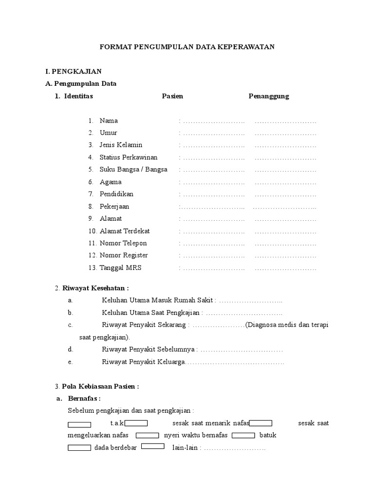 Format Pengumpulan Data | PDF
