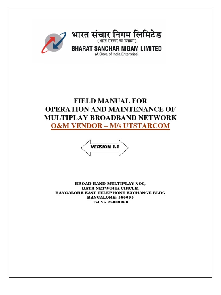 Field Manual For Operation and Maintenance of Multiplay Broadband ...