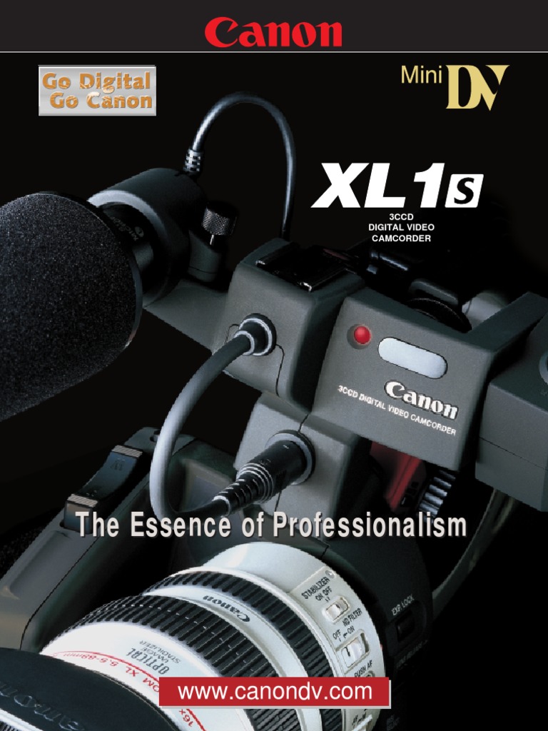 Manual Camara Canon xl1s | PDF | Image Stabilization | Camera Lens