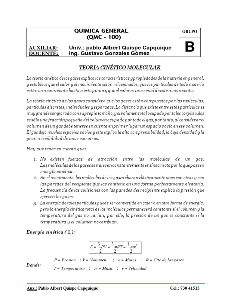 QMC 100 Primer Parcial | PDF | Gases | Concentración