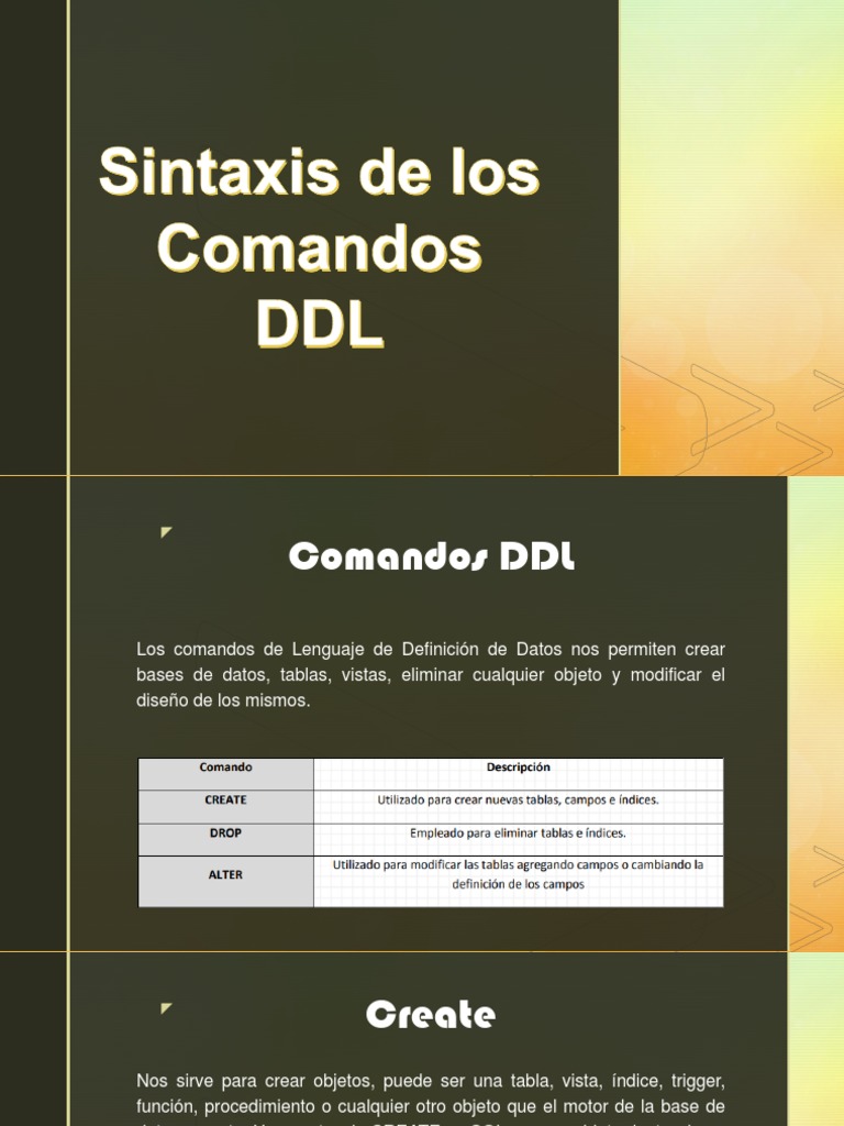 Sintaxis DDL | PDF