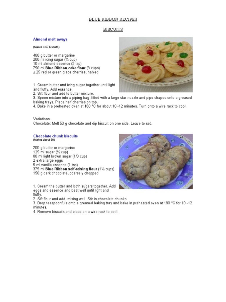 Blue Ribbon Recipes | Download Free PDF | Cakes | Butter