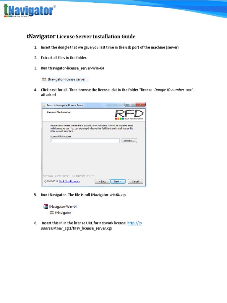 TNavigator License Server Installation Guide | PDF