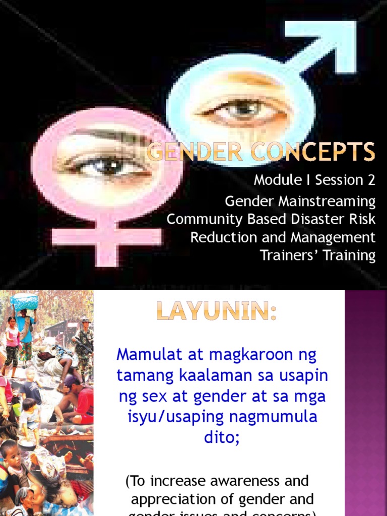 Module I Session 2 Gender Mainstreaming Community Based Disaster Risk ...
