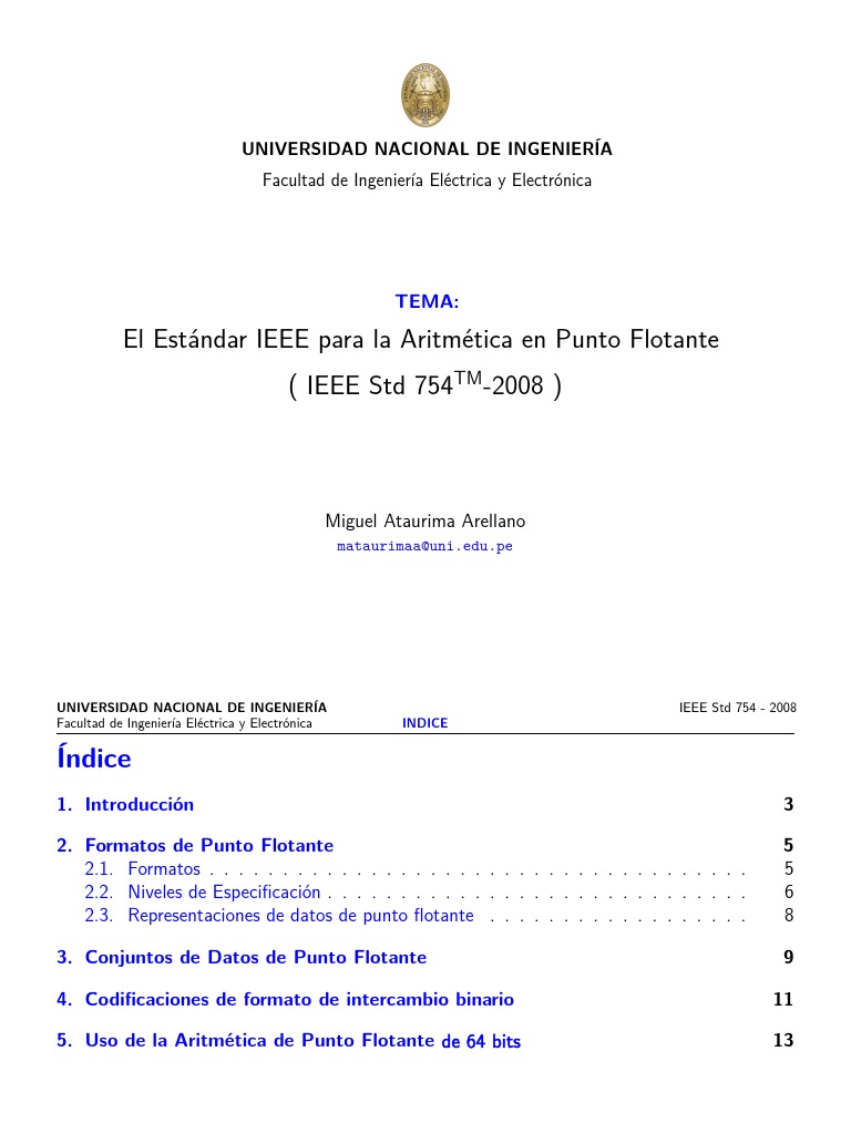 PD - 000 - El Estandar IEEE para La Aritmetica en Punto Flotante ...