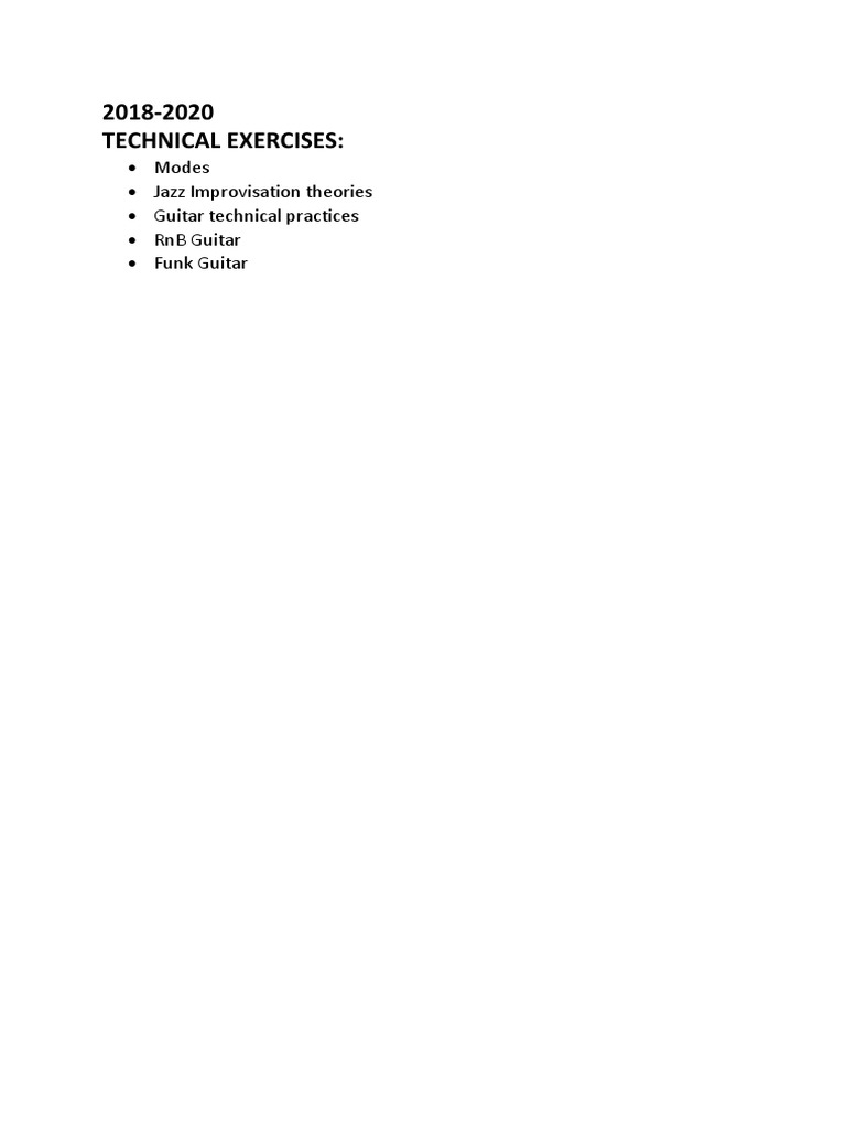 Guitar Technical Work Pdf