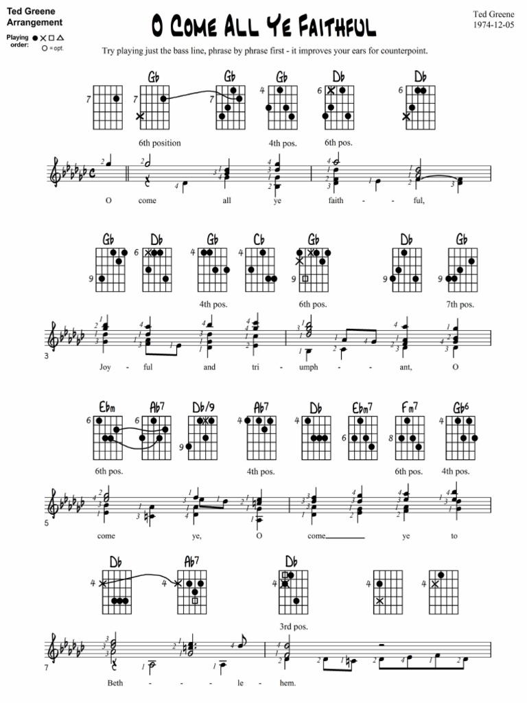 Ted Greene Arrangements PDF | PDF | Chord (Music) | Harmony