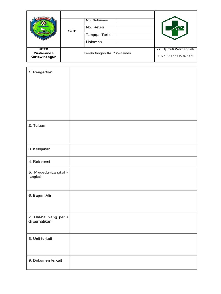 Contoh Bagan SOP | PDF