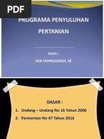 Matriks Programa Penyuluh Pertanian | PDF