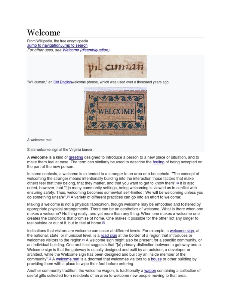 Welcome: Jump To Navigationjump To Search | PDF