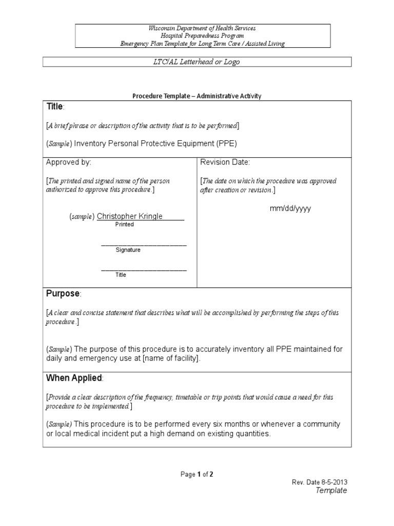 Personal Protective Equipment Inventory | PDF | Emergency Management ...