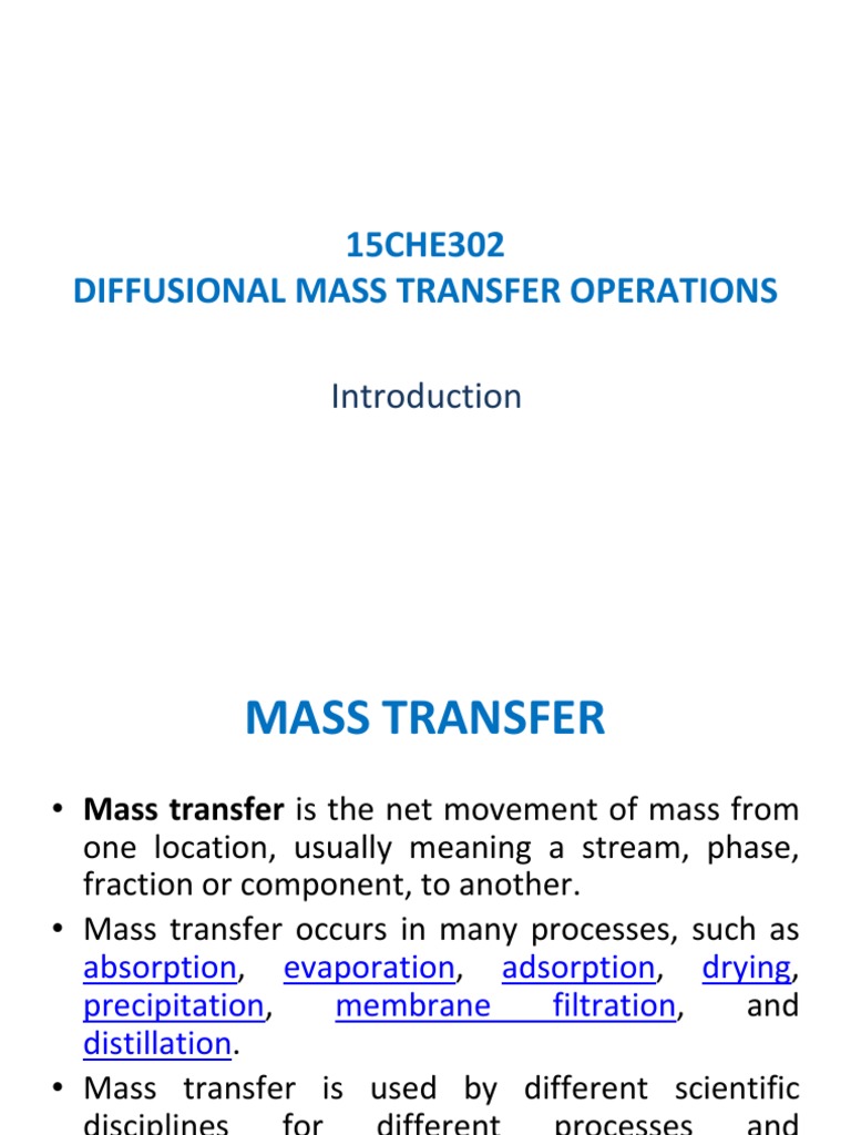 Understanding Diffusional Mass Transfer Operations Through Membranes | PDF | Diffusion | Membrane