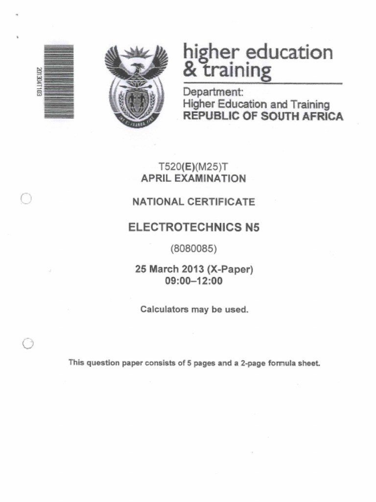 Electrotechnics n5 | PDF