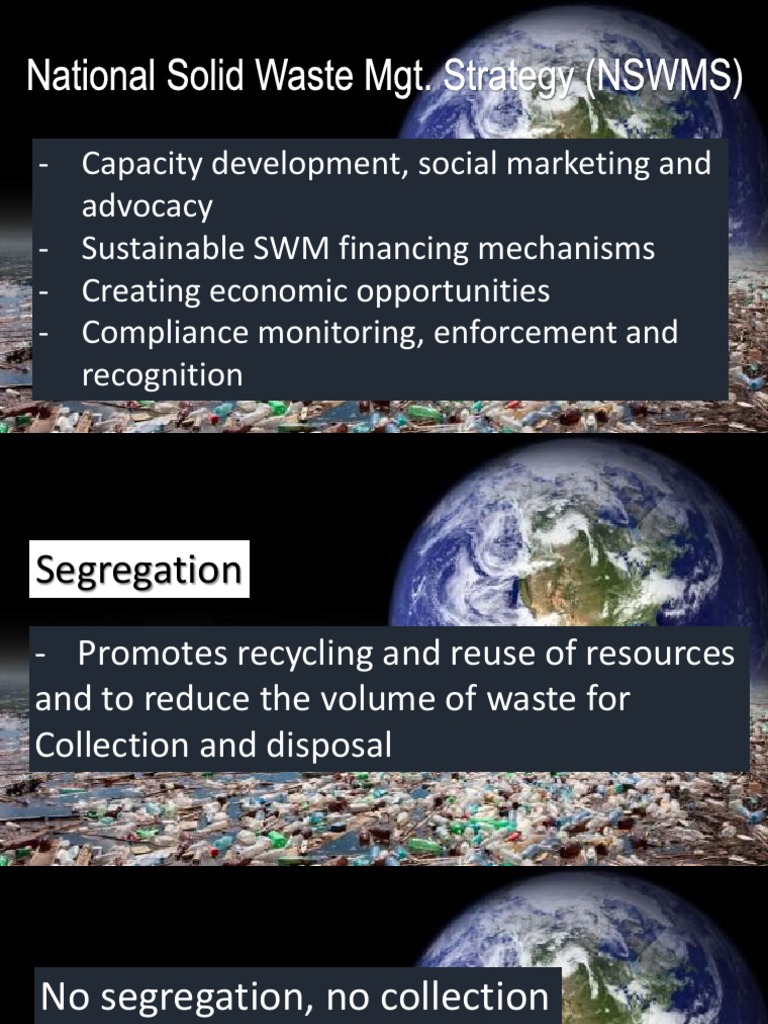 Sustainable SWM financing and economic opportunities through compliance ...