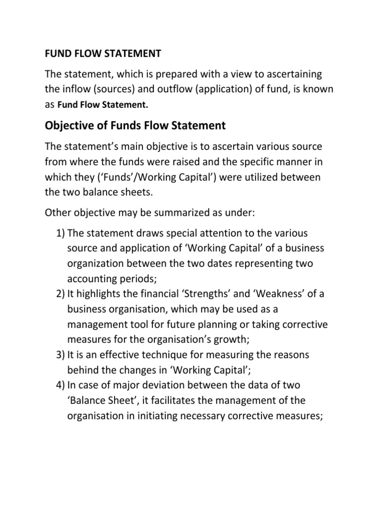 Fund Flow Statement | PDF