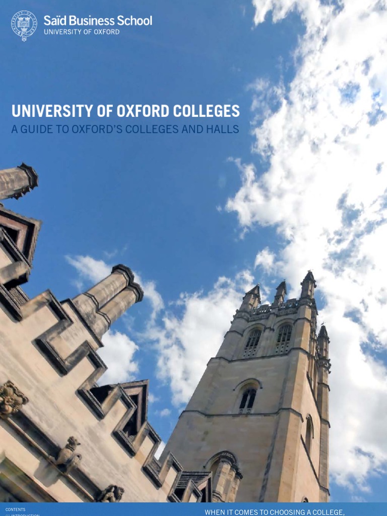 University of Oxford Colleges: A Guide To Oxford'S Colleges and Halls ...