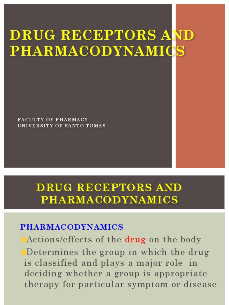 Drug Receptors & Pharmacodynamics | PDF | Receptor Antagonist ...