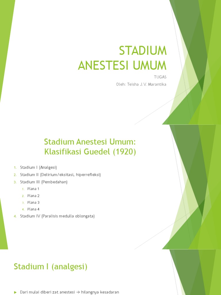 Tahapan Anestesi Umum | PDF