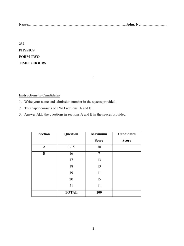 Physics Form 2 | PDF | Wavelength | Waves