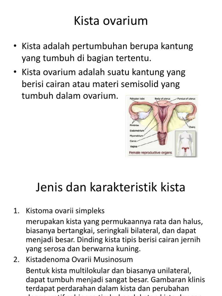 Jenis dan Gejala Kista Ovarium | PDF